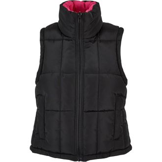 Urban Classics Weste kurz geschnitten f&uuml;r Damen (Schwarz/Fuchsie)