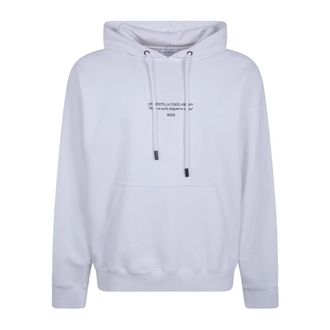 Off-white Graphic Print Baumwoll-Hoodie - - Sweatshirts & Hoodies - Herren - Wei&szlig; - M