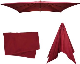 Mendler Ersatz-Bezug für Sonnenschirm Florida 3x4m, Sonnenschirmbezug Ersatzbezug, Polyester - Bordeaux