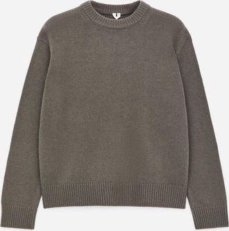 Arket Pullover Aus Schwerem Wollstrick -Grau