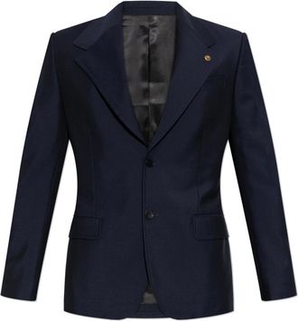 Versace Homme, Vestes, Bleu, Taille: S Blazer &agrave; simple fente