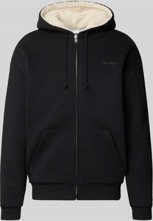 Review Regular Fit Sweatjacke aus Baumwoll-Mix mit Teddyfutter
