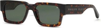 Philipp Plein Homme, Accessoires, Brun, Taille: 54 MM Spp183M 0743 Lunettes de soleil