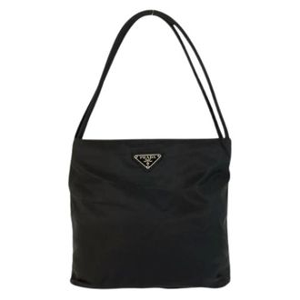 Prada Pre-owned Sac cabas logo triangle en nylon - Femme - Pre-owned - Noir - Taille: ONE Size