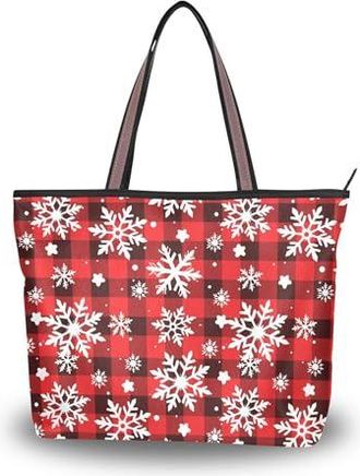 Alaza Grand sac fourre-tout, sac à bandoulière pour femme, sac à main décontracté de grande capacité, sac à main décontracté, arbre de Noël, sac de courses 