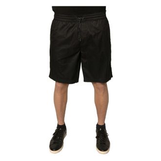 Dolce & Gabbana Homme, Shorts, Noir, Taille: M Shorts en Jersey Noir &agrave; Cordon