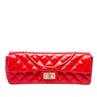 Chanel Pre-owned Sacoche matelass&eacute; en cuir verni - Femme - Pre-owned - Rouge - Taille: ONE Size