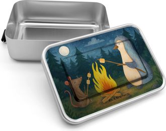 Mr. & Mrs. Panda Lunchdose Pinguin Lagerfeuer Design - Geschenk, Brotbox, Job, Maus, Arbeit, Fr&uuml;hst&uuml;cksdose, Brotdose, Lunchbox, Snackbox