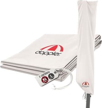 Doppler Gartenschirm H&uuml;lle XL f&uuml;r Pendelschirm I Schutzh&uuml;lle f&uuml;r Sonnenschirm mit max. &oslash; 400cm I witterungsbest&auml;ndige Schirmabdeckung mit Rei&szlig;verschluss & Bed