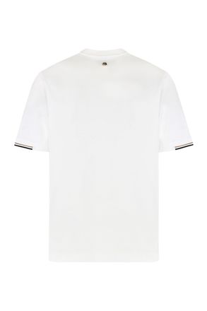 HUGO BOSS Mens White Cotton Crew-Neck T-Shirt T-Shirts And Polos
