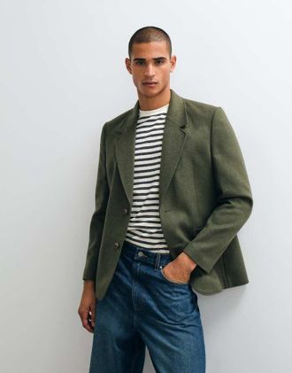 Asos blazer oversize &agrave; manches raglan en vert olive