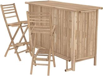 Rendez-Vous D&eacute;co Rendez-vous D&eacute;co - Ensemble bar et chaise de bar de jardin en bambou (lot de 2) - vadella