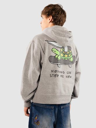 A.Lab Nothing Can Stop Me Boxy Sweatjacke grey