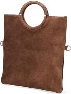 Gave Lux Sac &agrave; main pour femme en cuir v&eacute;ritable Made in Italy 29x30x1 cm GLX228105123FBG, taupe, Taille unique