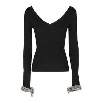 Giuseppe Di Morabito Kristallstricktop - - Knitwear - Damen - Schwarzk - S