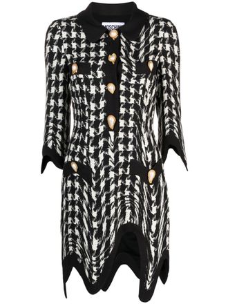 Moschino robe courte bicolore - Noir