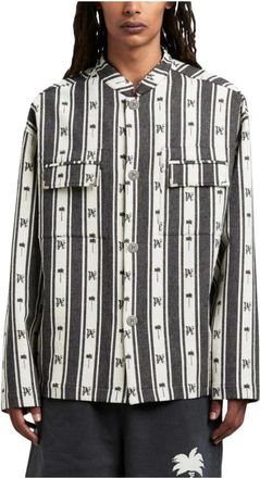 Palm Angels Homme, Chemises, Multicolore, Taille: M Chemise Boutonn&eacute;e &agrave; Rayures avec Logo