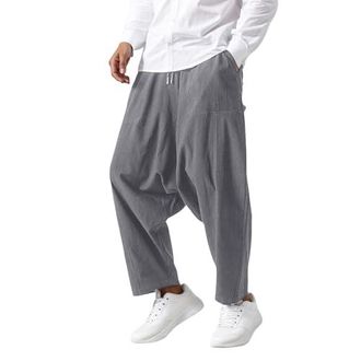 Generic Pantalon de jogging pour homme, pantalon sarouel d&eacute;contract&eacute; pour homme, confortable, coupe ample, couleur pure, pour tout le monde, pour la marche en