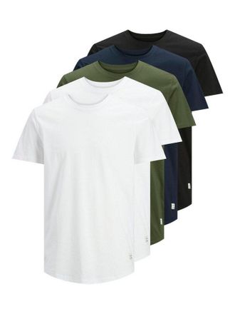 Jack & Jones T-Shirt JJENOA TEE SS CREW NECK 5PK MP NOOS (Packung, 5-tlg., 5er-Pack)