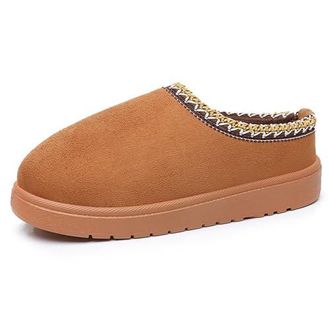 Alexis Leroy Chaussons Femme Pantoufles Chaudes Dhiver Antid&eacute;rapantes Slippers Ch&acirc;tain 37 EU