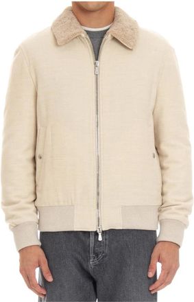 Eleventy Bomber en laine - Homme - Vestes - Beige - Taille: XL