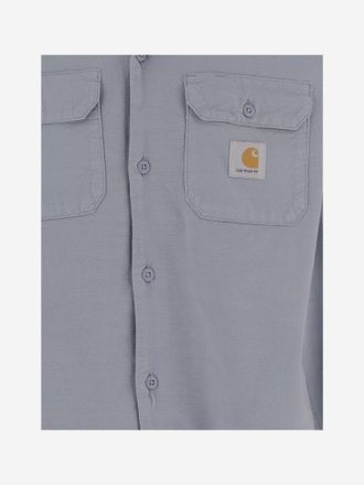 Carhartt Work in Progress Mens Cotton Shirt With Logo Grey