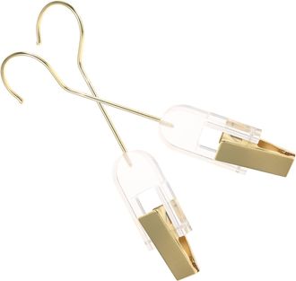 UPKOCH Kleiderklammern Mit Haken 2 Stück Multifunktional Hakenclip Unterwäsche Wäscheständer Kleiderbügel Mehrzweck-Kleiderbügel