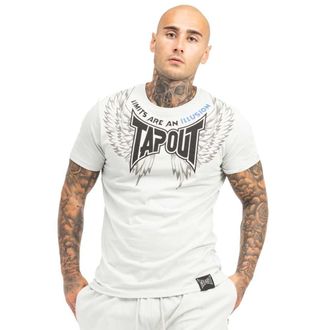 Tapout Herren T-Shirt Normale Passform TILLUSION Tee Light Grey/Black/Blue XXL