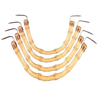 Hemobllo 4 St&uuml;ck Ergonomische Bambus teekannengriffe mit Robustem Rattan und Kupfer Hitzebest&auml;ndig Retro Kannen Griff Ersatz f&uuml;r K&uuml;chen teekanne Praktische und