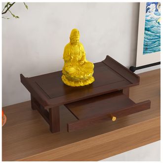 Generic Chinesischer Meditationstisch, Schrein-Altartisch for Zuhause, Gebetsopfertisch Mit Ausziehbarer Zugplatte - 40/50/60 cm(50cm/20in)