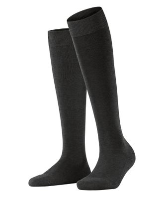 Falke Damen Kniestrümpfe ClimaWool W Kh Wolle Lyocell lang einfarbig 1 Paar, Grau Anthracite Melange 3117, 41-42