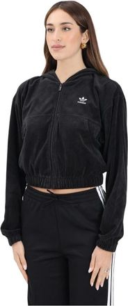 adidas Femme, Sweatshirts et sweats &agrave; capuche, Noir, Taille: 42 FR Essentials Chenile Track Top