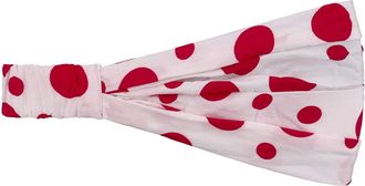 LIPODO 3 in 1 Dots Kinder Haarband mit Gummizug Stirnband waschbar leichtes Kopftuch Bandana Damen Kinder Fr&uuml;hjahr Sommer wei&szlig;-rot One Size
