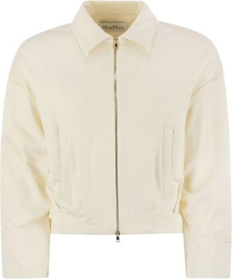 Max Mara Femme, Vestes, Blanc, Taille: 36 FR Argenta Cropped Jacket