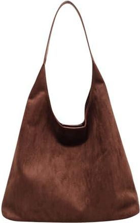 Generic Sac &agrave; bandouli&egrave;re pour femme avec grand compartiment principal en textile de qualit&eacute; sup&eacute;rieure pour le quotidien, le bureau et les loisirs, Marron (0