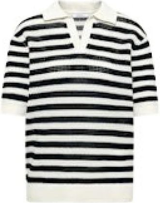 Cecil Gestreiftes Mesh-Polohemd - - Tops - Damen - Mehrfarbig - L