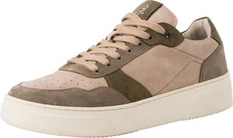 Marco Tozzi by Guido Maria Kretschmer Herren Sneaker flach aus Leder mit Dicker Sohle, Braun (Taupe Comb), 45 EU