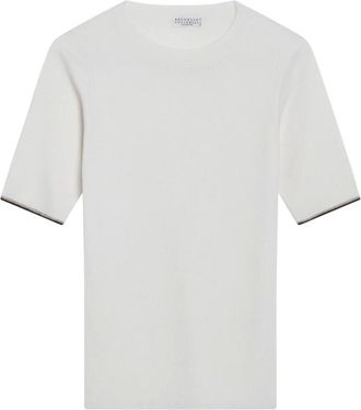 Brunello Cucinelli Femme, Pulls, Blanc, Taille: 36 FR Pull