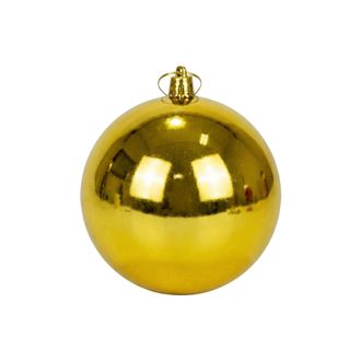 Shatchi 25 cm gro&szlig;e, Tiefe Goldfarbene Weihnachtskugel, PVC, bruchsicher, gl&auml;nzende Oberfl&auml;che, Festliche Weihnachtsbaum-H&auml;ngedekoration, rundes Ornament f&uuml;r 