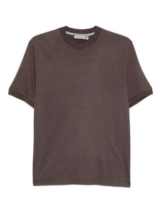 Canali t-shirt &agrave; col rond - Marron