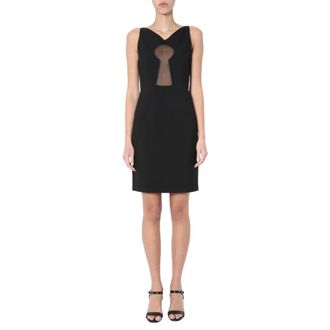 Moschino V-Neck Dress - - Dresses - Damen - Schwarzk - S