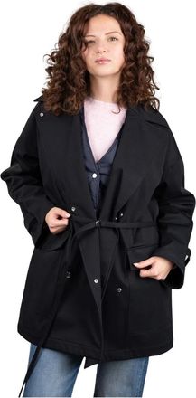 OOF Wear Femme, Manteaux, Noir, Taille: 36 FR Trench-coat Court
