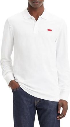 Levi's Long-Sleeve Slim Housemark Polo Chemise Homme, Bright White, L