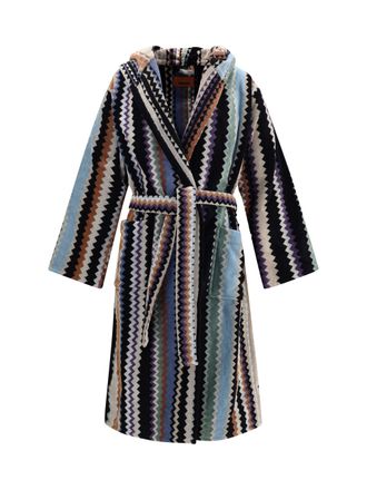 Missoni Unisex Bathrobe Beige Multicolour Cotton Cushions Homeware