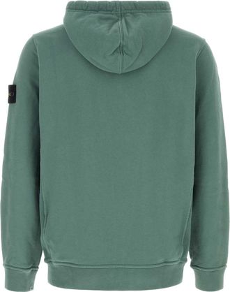 Stone Island Oceangreen Exterior: Cotton Felpe Sweater