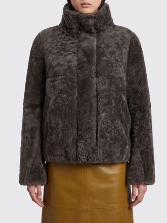Brunello Cucinelli Kurze Lammfelljacke mit hohem Kragen