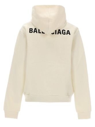 Balenciaga Cotton Logo Sweatshirt - Ivory