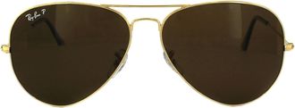 Ray-Ban Lunettes De Soleil Ray-Ban Aviator 3025 001/57 Or Brun Polarisé
