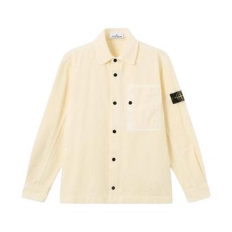Stone Island Cotton Corduroy 800 Overshirt - - Shirts - Herren - Beige - M