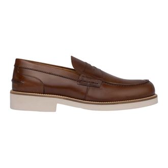 Exton Homme, Chaussures, Brun, Taille: 43 EU Mocassin en Cuir